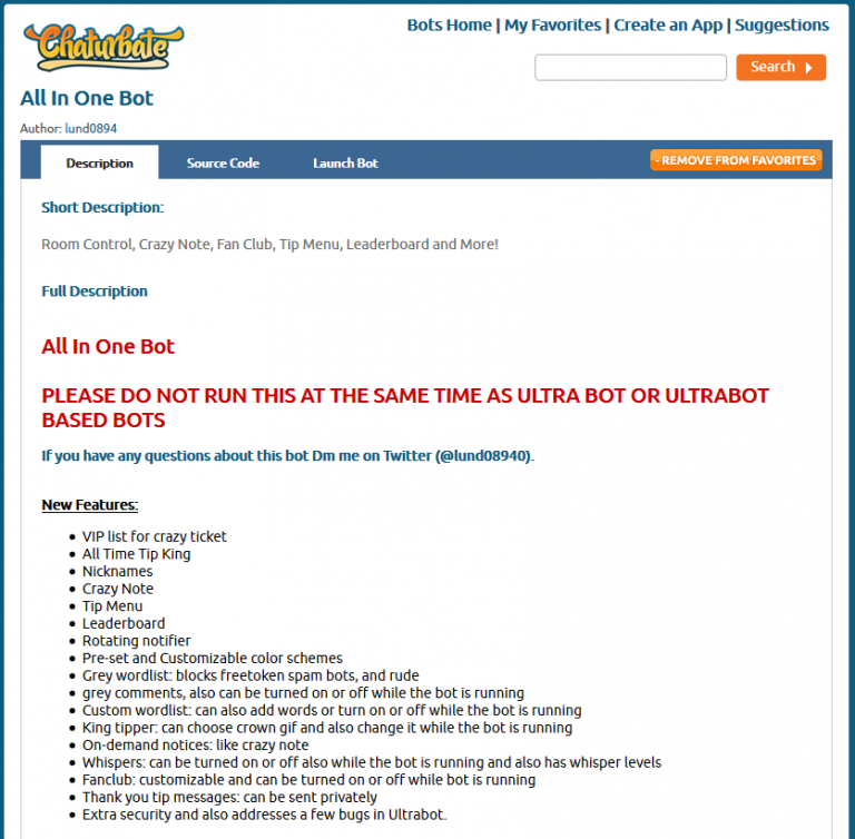 “All In One Bot” El bot de Chaturbate que reúne todo en uno - JuanBustos