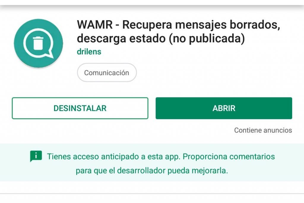 WAMR: la app que te deja leer los mensajes eliminados de tus seguidores ...